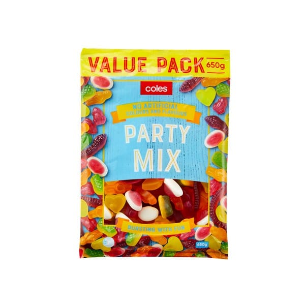 Coles Lollies Party Mix 150g – austreats.com